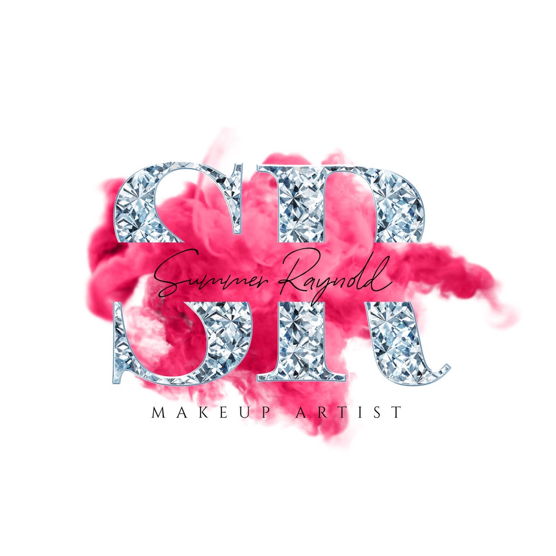 Premade Pink and Diamond Silver Logo Design Makeup Artist - Etsy
