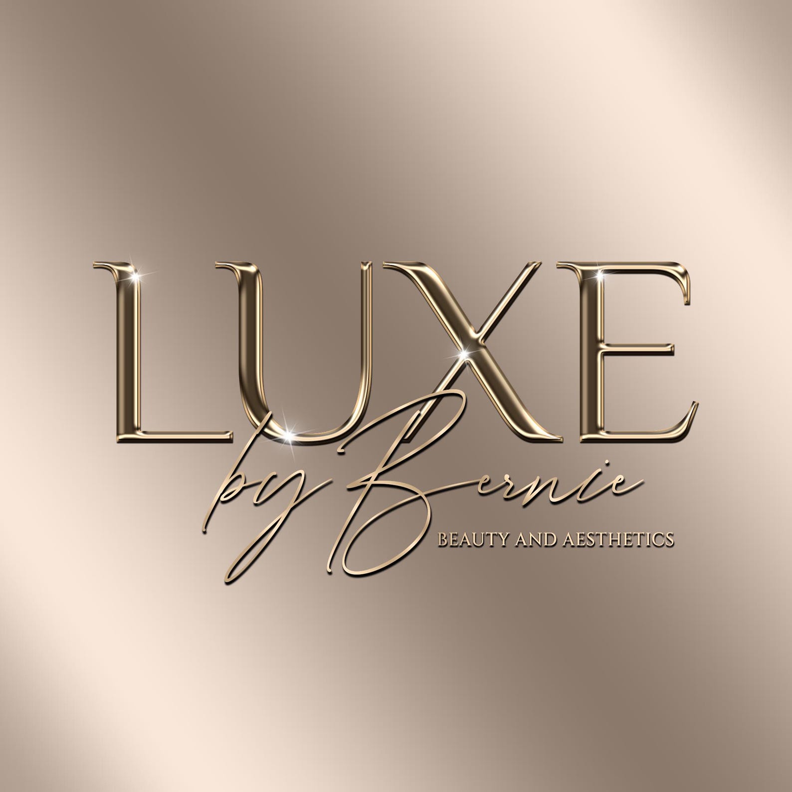 Digital Modern BROWN GOLD Logo Design, Beauty Logo, Hairstylist Logo ...