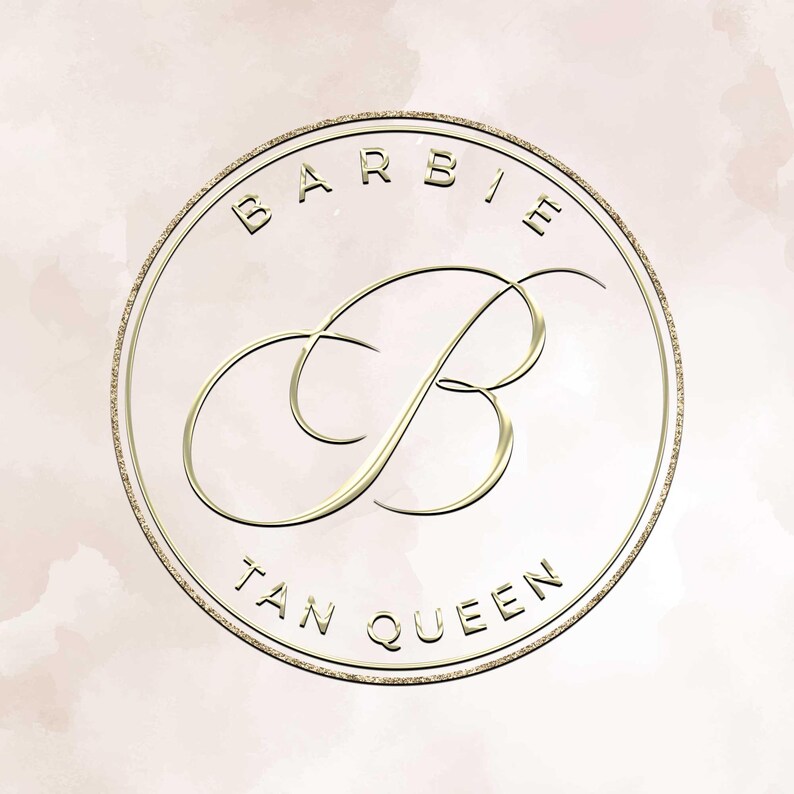 Elegant Digital Spray Tan Logo Design, Glittery Tan Logo, Tanning ...