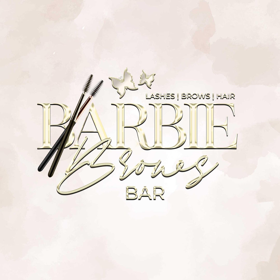 Digital Gold Logo Design, Bows Logo, Spoolie Logo, Microblading Logo ...