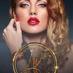 Premade Bronze Metallic Logo Design, Beauty Salon Logo, Hairstylist ...