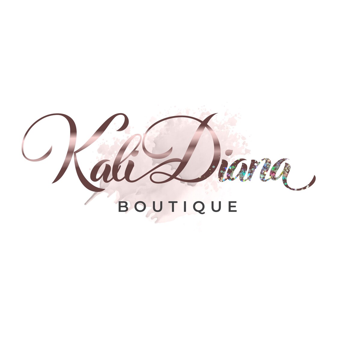 Gorgeous Rose Gold Glittery Logo Design Shiny Logo - Etsy