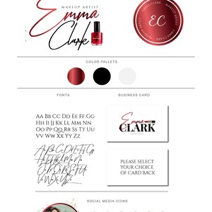 Red and Black Makeup Logo Design Beauty Logo and Branding - Etsy