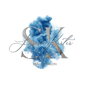 Beautiful Turquoise Blue and Silver Initials Logo Design, Modern Logo ...