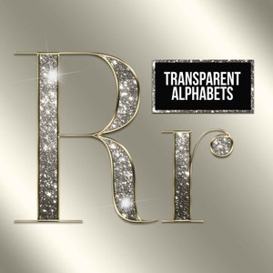Glittery Alphabets, Numbers and Symbols, Transparent Alphabets, Instant ...