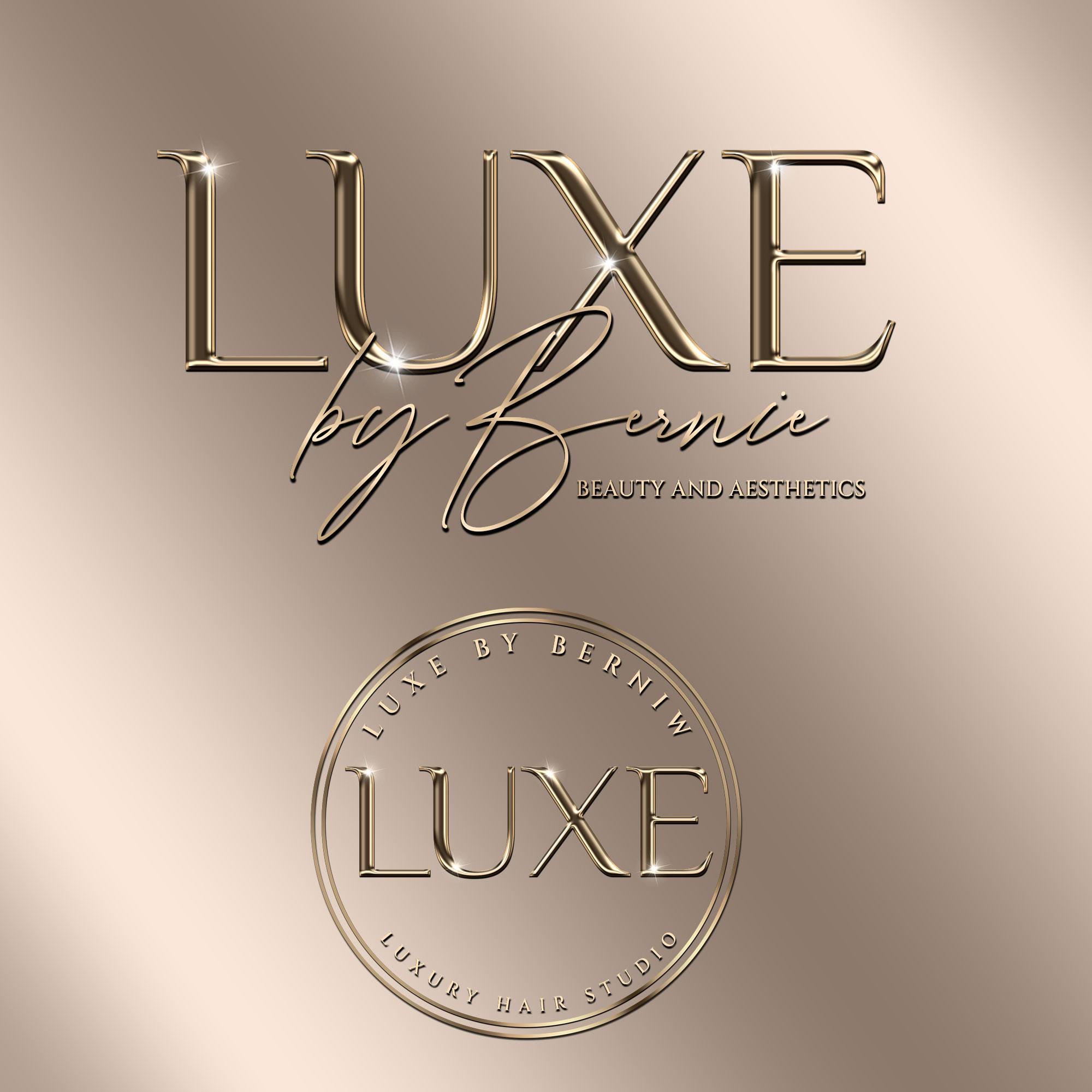 Digital Modern BROWN GOLD Logo Design, Beauty Logo, Hairstylist Logo ...
