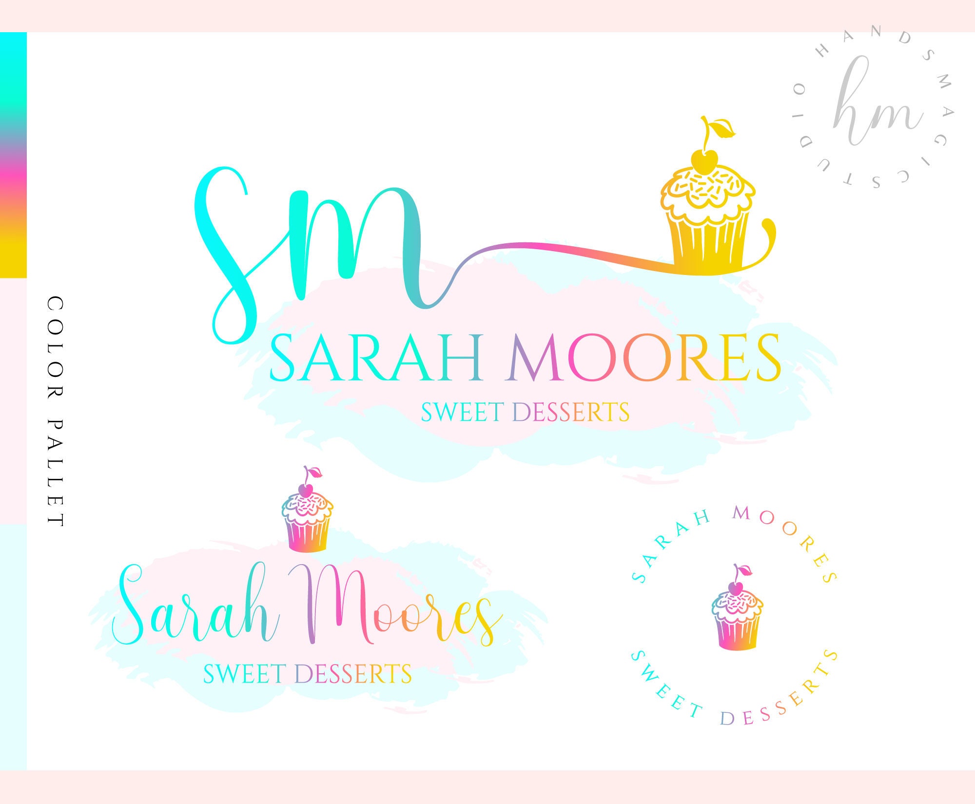 Beautiful Colorful Bakery Logo Design Cup Cake Logo Baking | Etsy