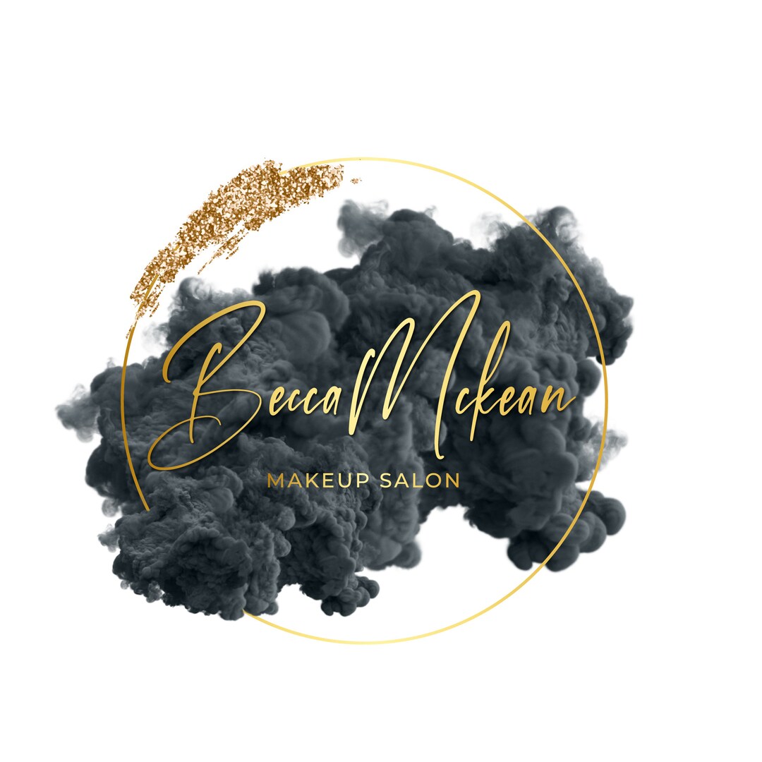 Modern Black and Gold Round Logo Design, Metallic Logo Design, Beauty ...