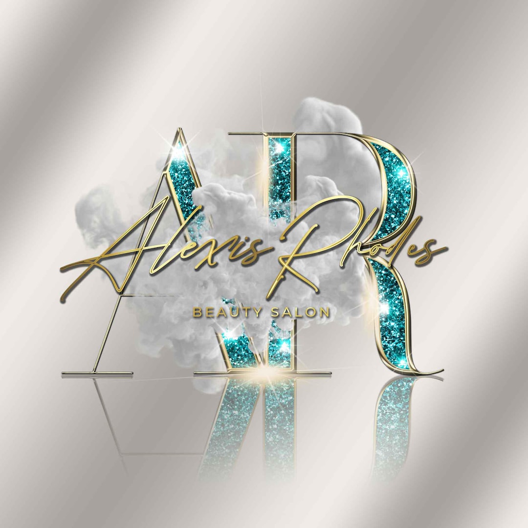 Digital Modern Turquoise and Gold Logo Design, Blingy Logo, Fashion ...