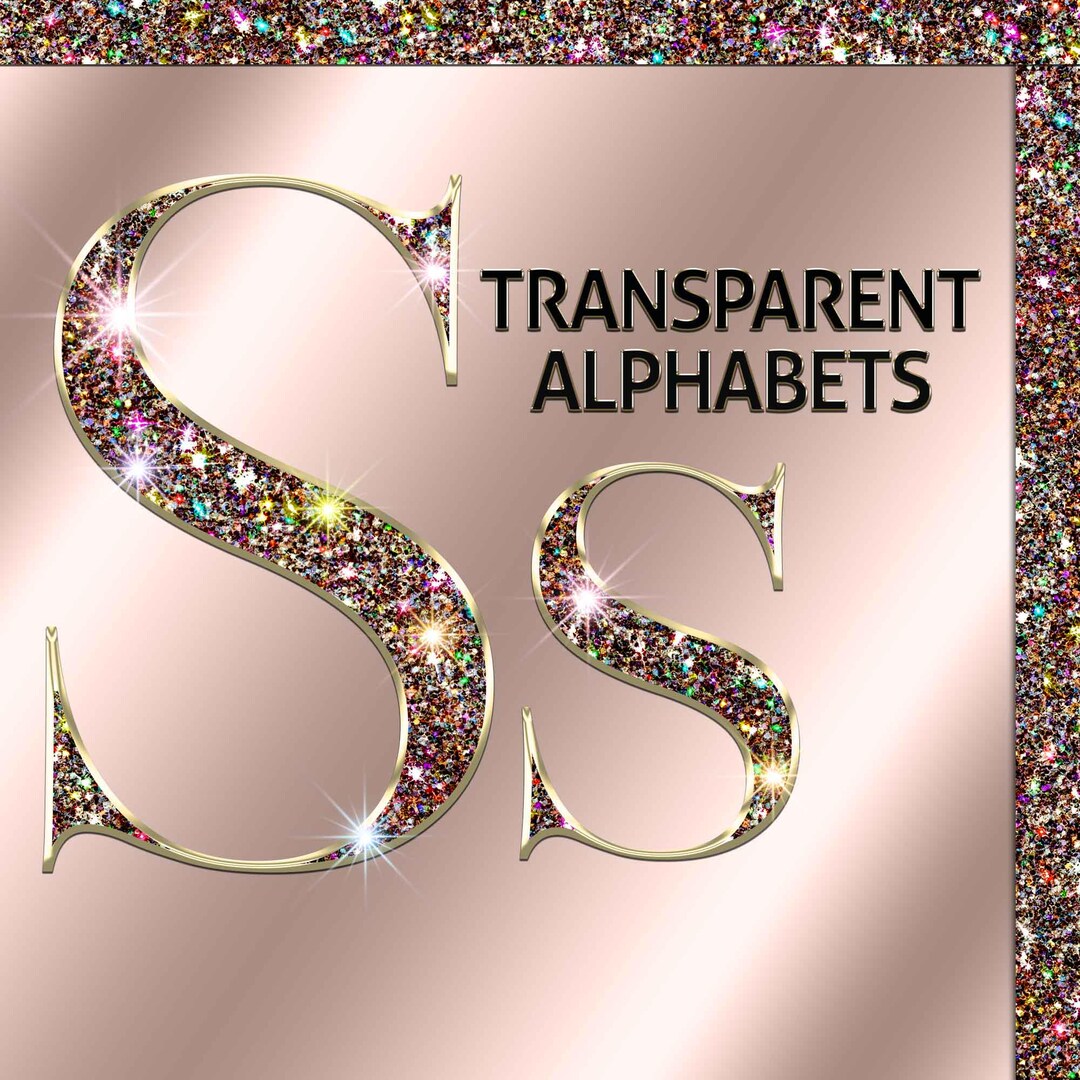 Modern Colorful Digital Transparent Alphabets, Digital Download, DIY ...