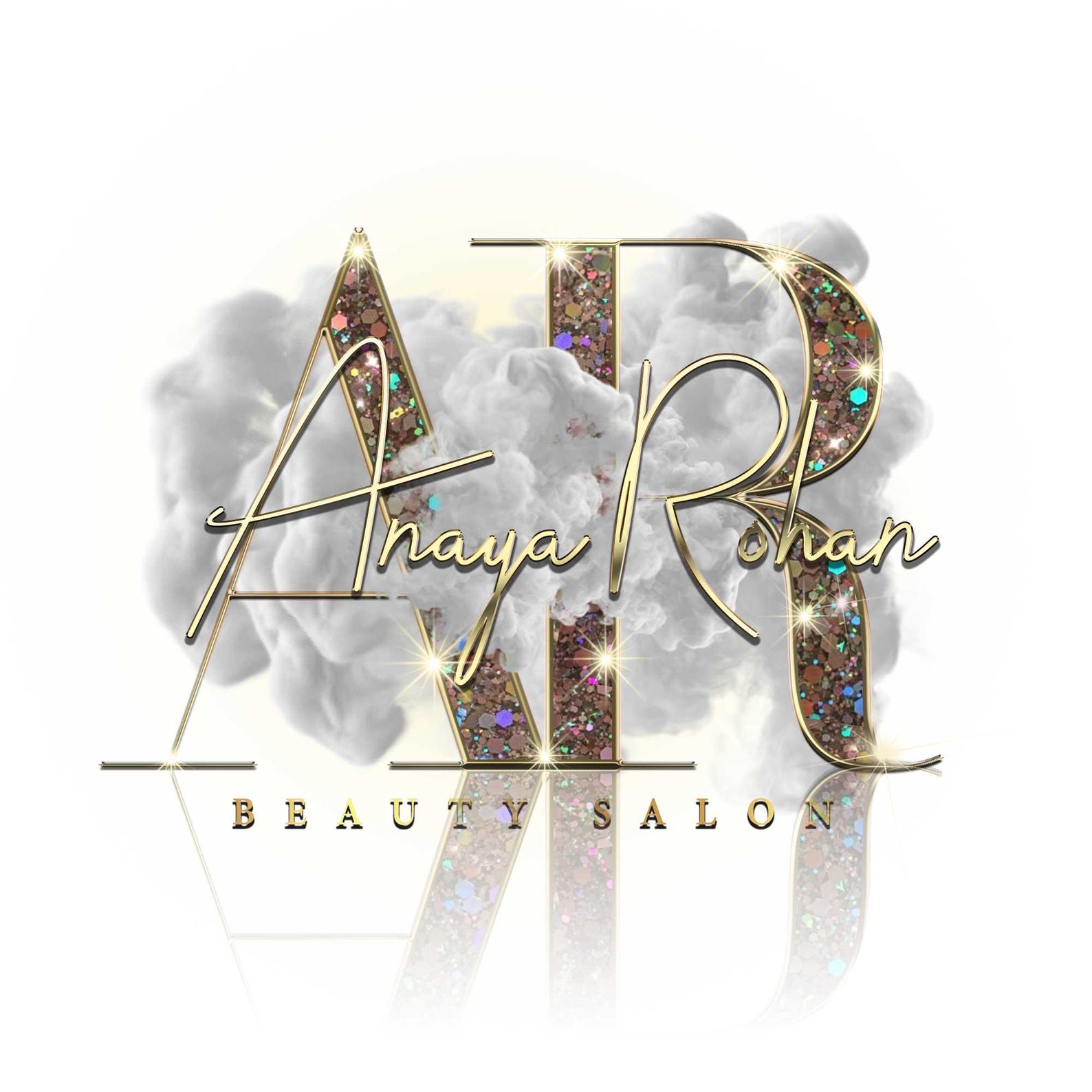 Digital Multicolored Glitter Logo Design, Beauty Logo, Fashion Logo ...
