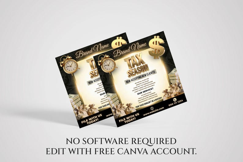 Editable Taxation Canva Flyer, Digital Download, Social Media Flyer ...