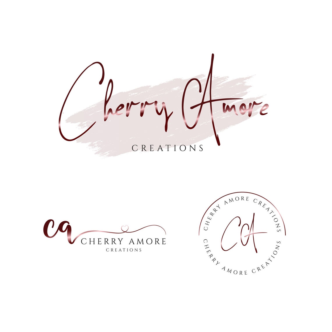 Premade Metallic Rose Gold Logo Design Beauty Logo Boutique - Etsy