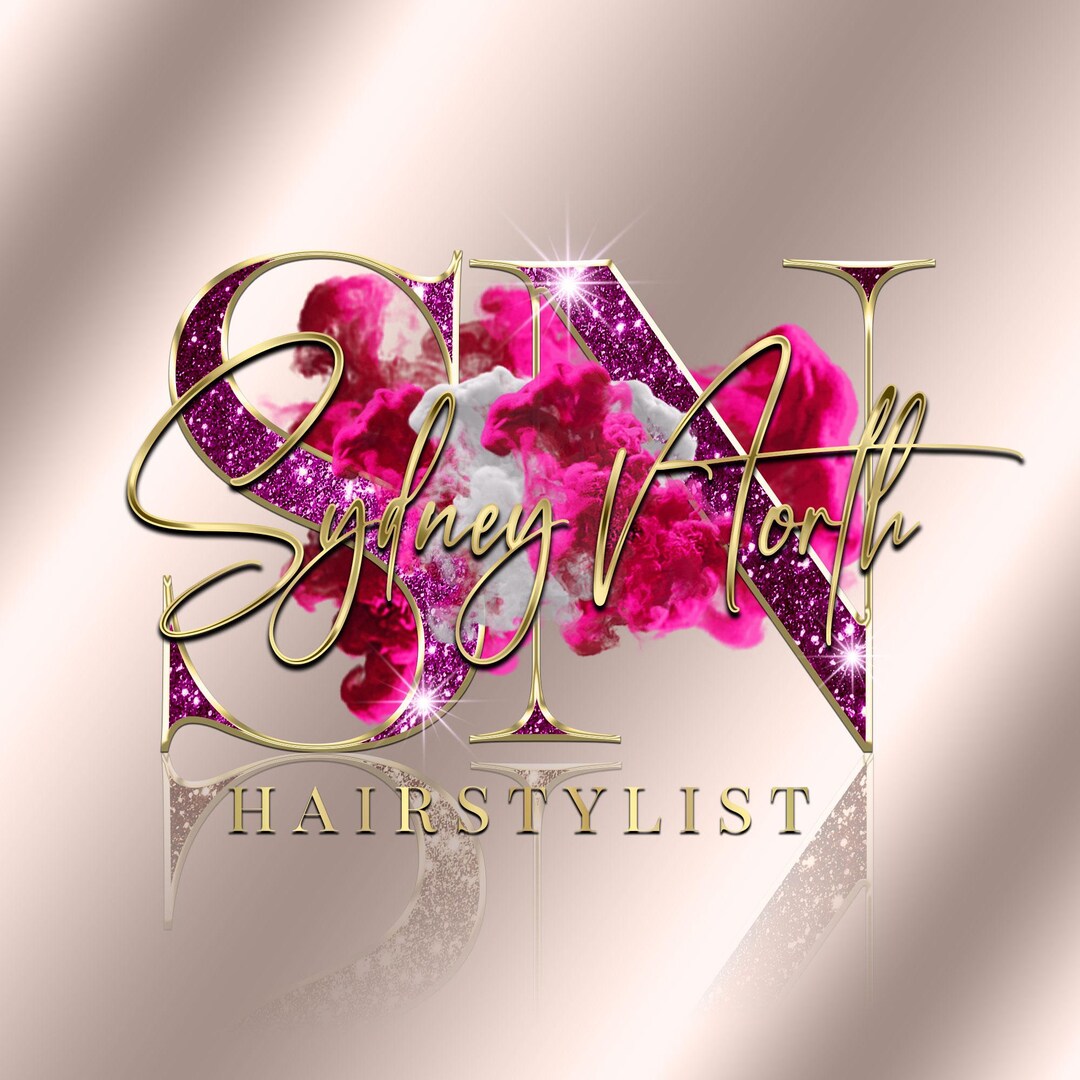 Modern Purple and Pink Premade Logo Design, Hairstylist Logo, Beauty ...