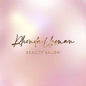 Premade Bronze Metallic Logo Design, Beauty Salon Logo, Hairstylist ...