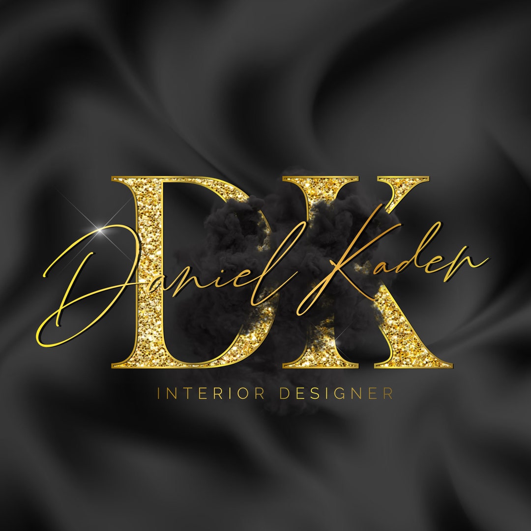 Premade Black and Gold Metallic Logo Design, Smoke Logo, Interior ...
