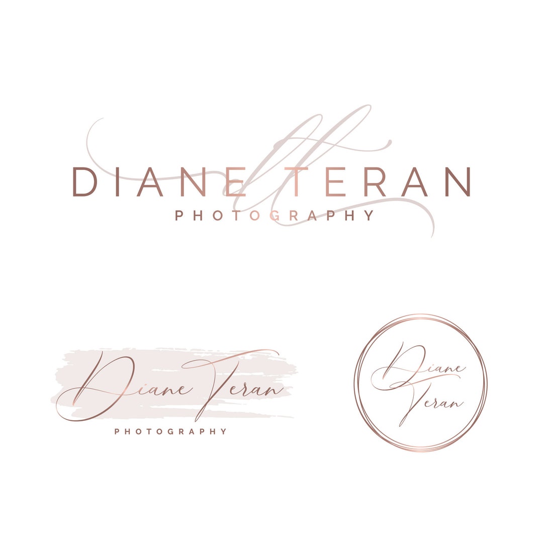 Elegant Rose Gold Premade Logo Design, Beauty Logo, Soft Color Logo ...