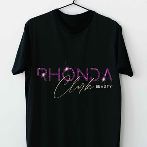 Premade Pink and Gold Shiny Logo Design, Beauty Logo, Salon Logo ...