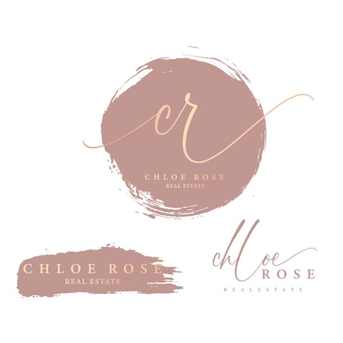 Premade Rose Gold Round Logo Design Initials Logo Design - Etsy