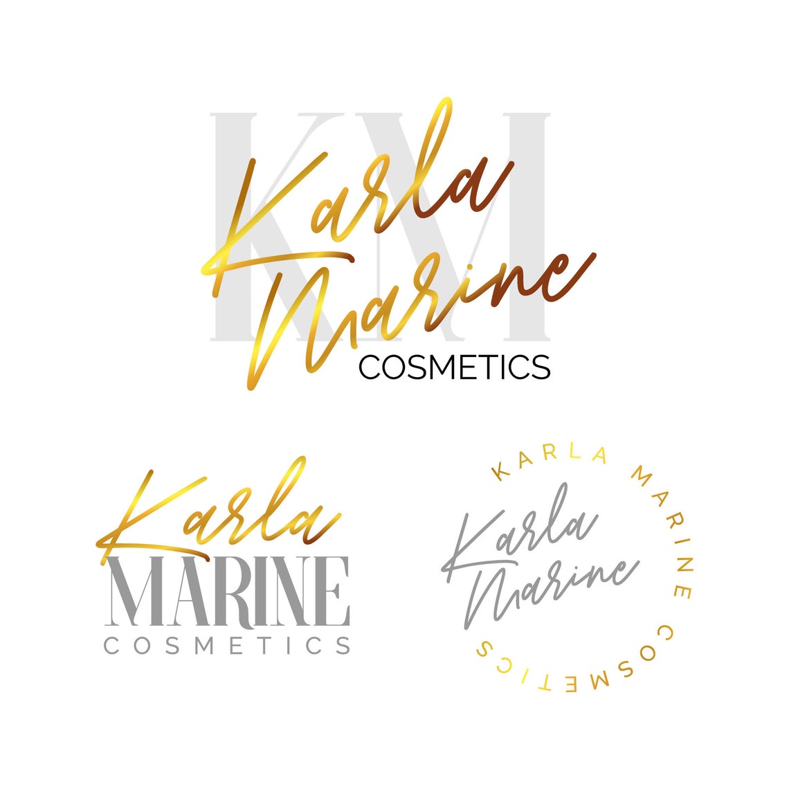 Premade Gold Metallic Logo Design Stylish Logo Logo Design | Etsy