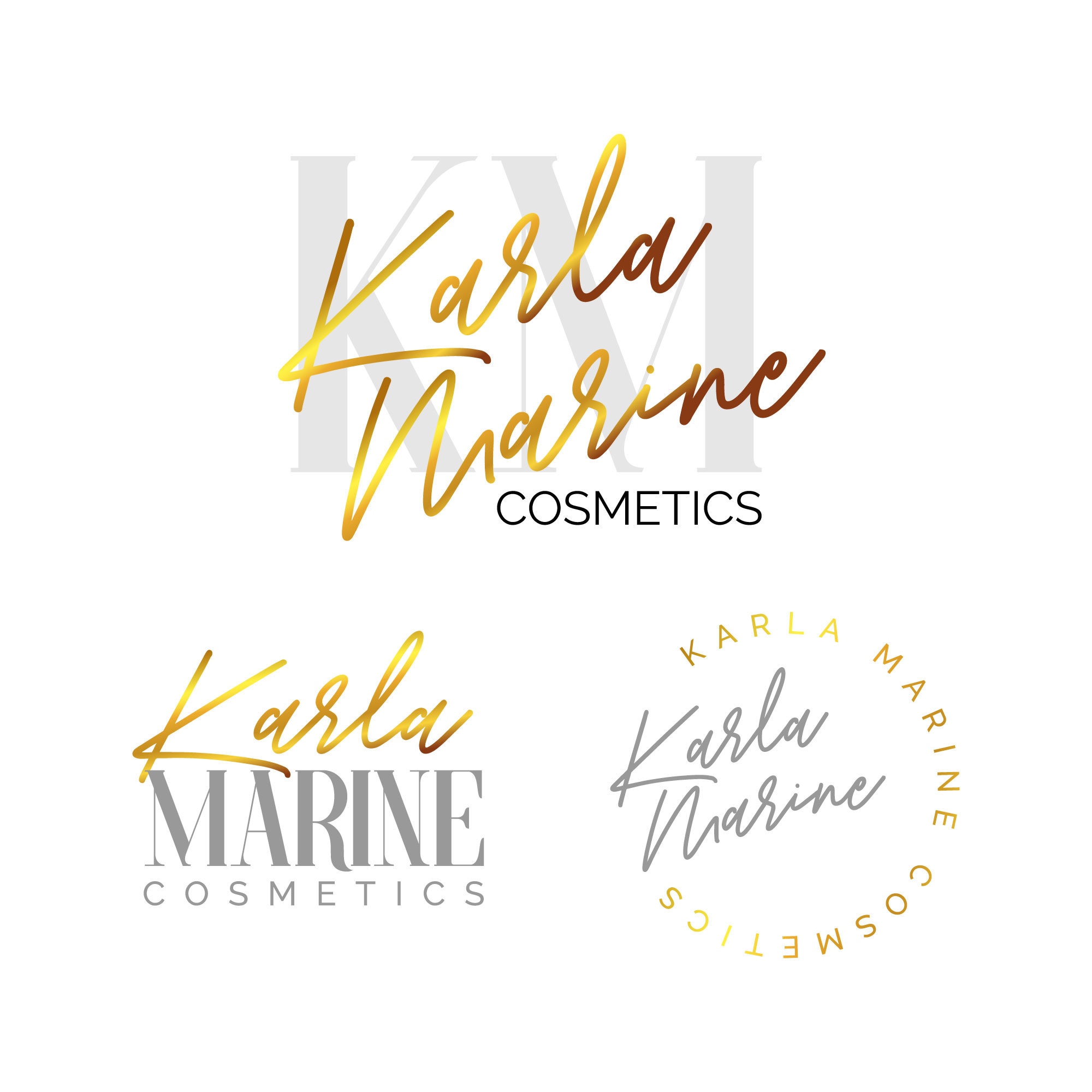 Premade Gold Metallic Logo Design Stylish Logo Logo Design | Etsy