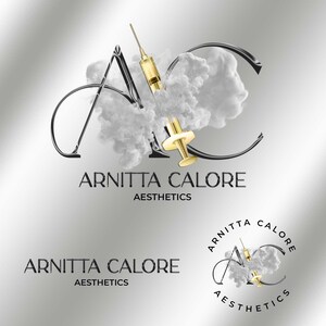 Modern Black and Gold Aesthetics Logo Design, Beauty Logo, Syringe Logo ...