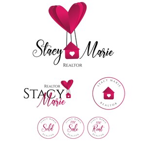 Premade Red and Black Real Estate Logo Design, Realtor Logo, House Logo ...