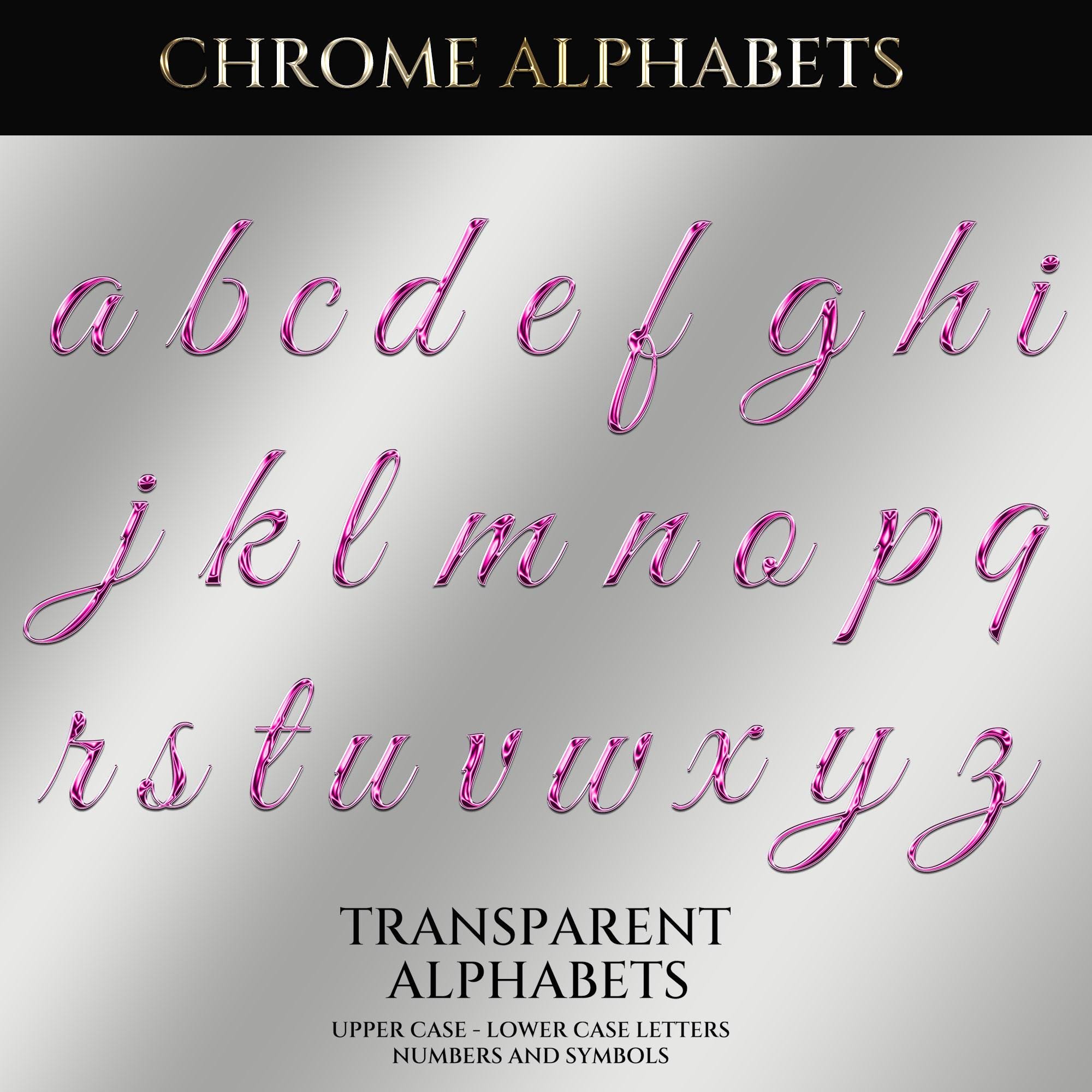 Shiny Pink Cursive PNG Letters, Transparent Alphabets, DIY Logo Making ...