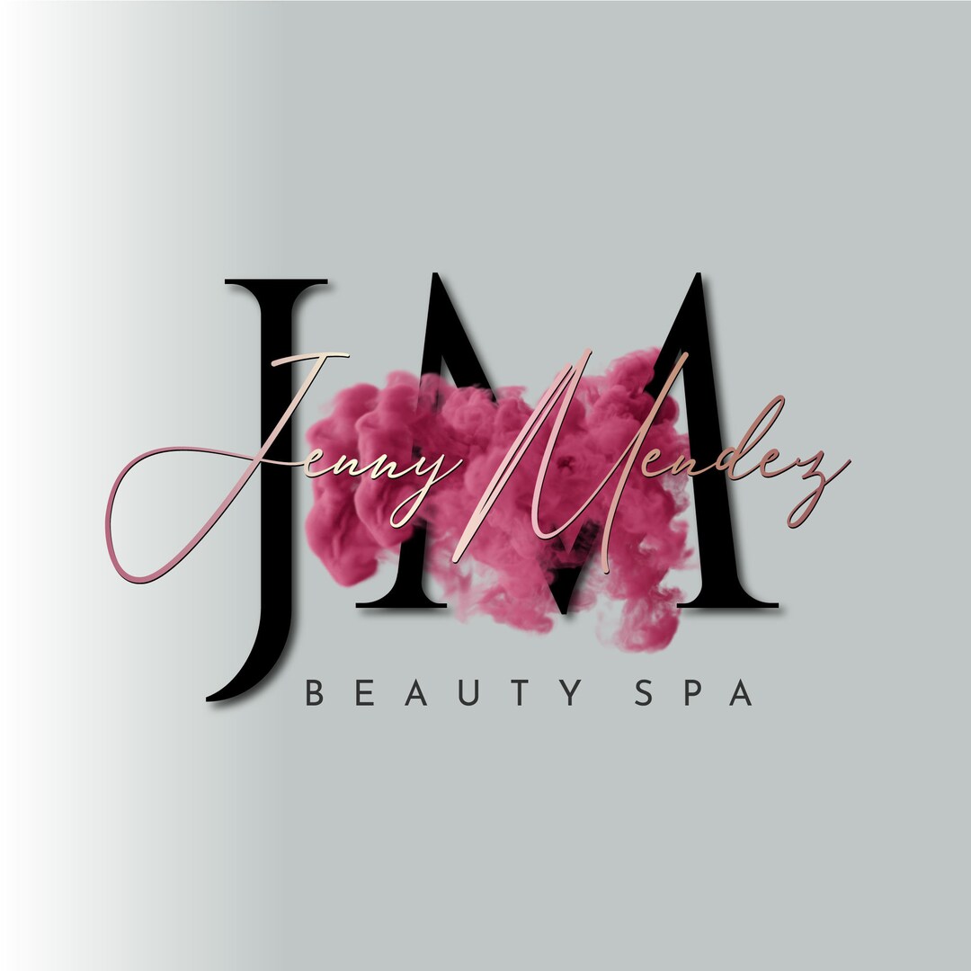 Modern Pink Smoke Cloud Initials Logo Design, Metallic Logo Design ...