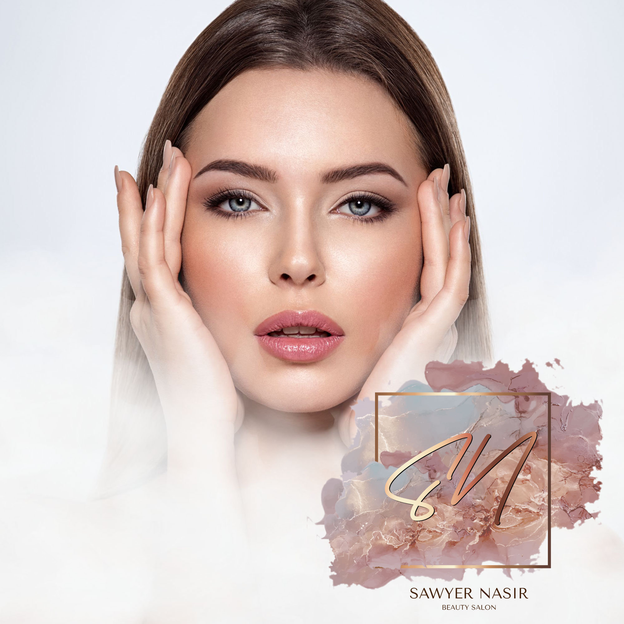 Beautiful Rose Gold Marble Effect Watercolor Logo Design - Etsy