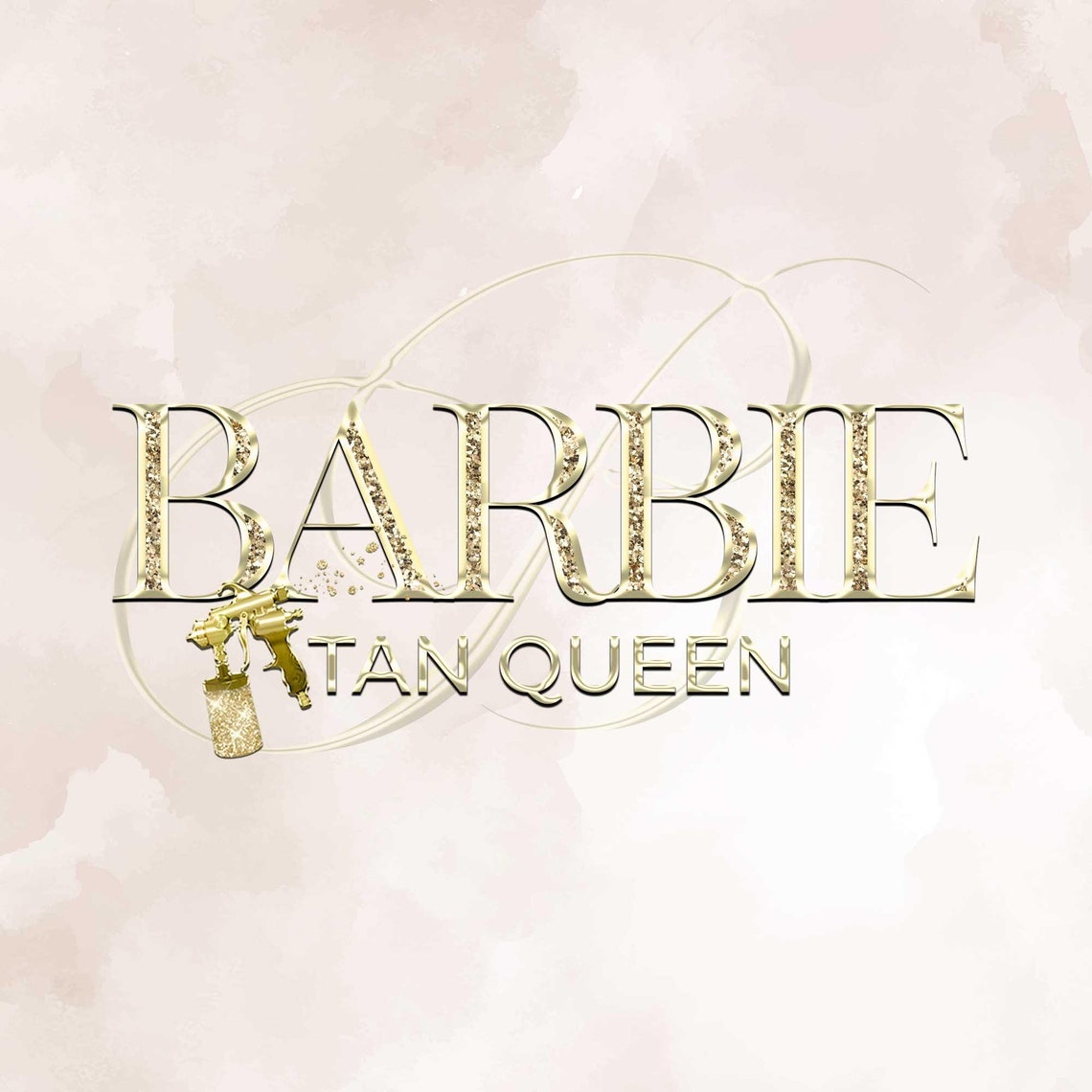 Elegant Digital Spray Tan Logo Design, Glittery Tan Logo, Tanning ...