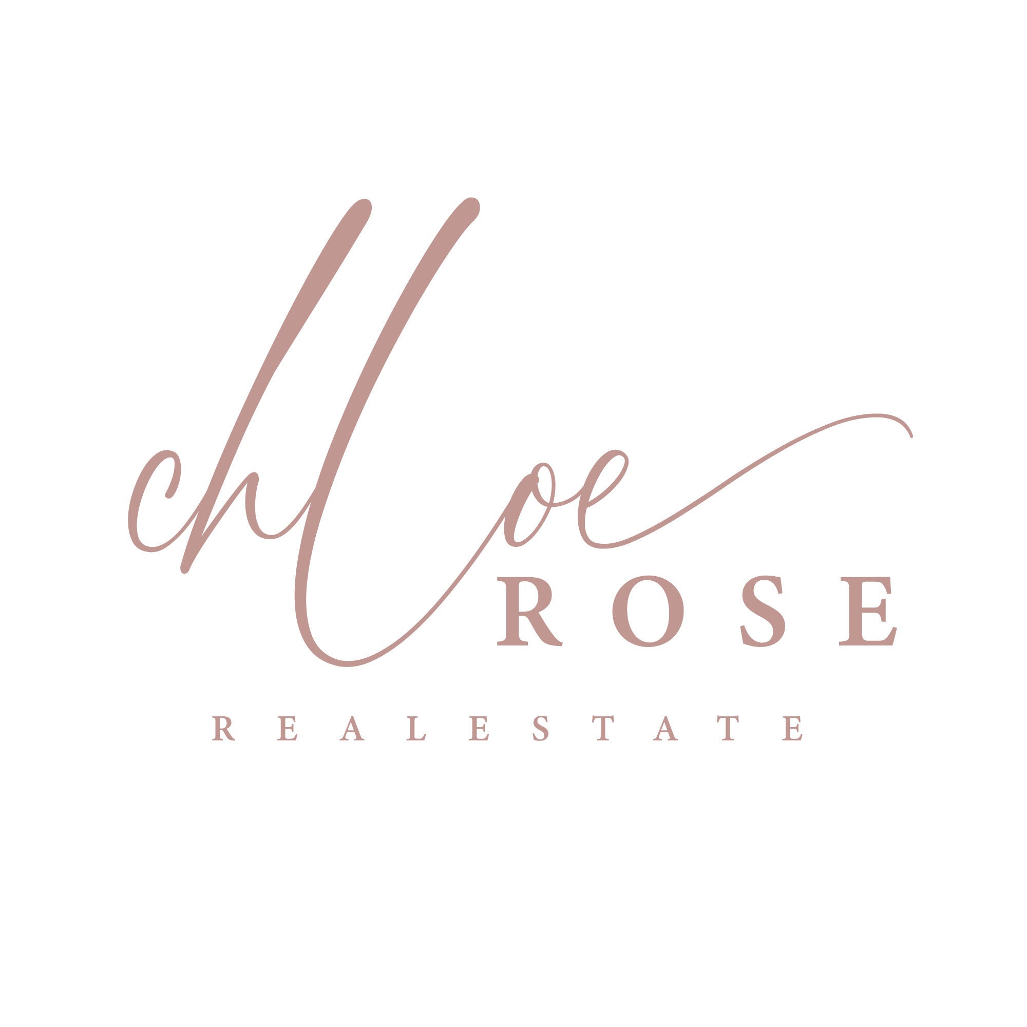 Premade Rose Gold Round Logo Design Initials Logo Design | Etsy