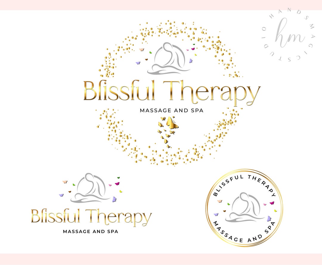 Modern Spa and Massage Logo Design Butterfly Spa Logo Spa - Etsy