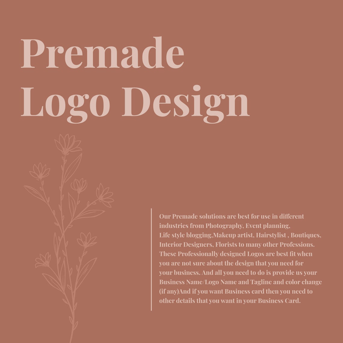 Premade Gold Metallic Logo Design Stylish Logo Logo Design | Etsy