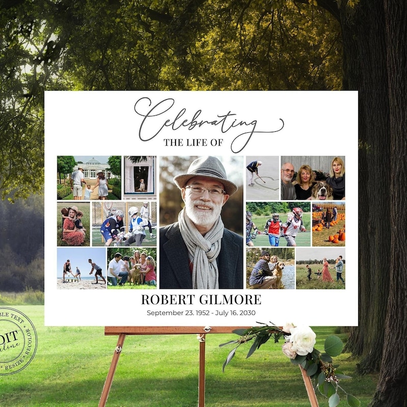 Funeral Collage Template - Etsy