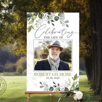 Funeral Welcome Sign Template | Funeral Poster Board | Minimalist ...
