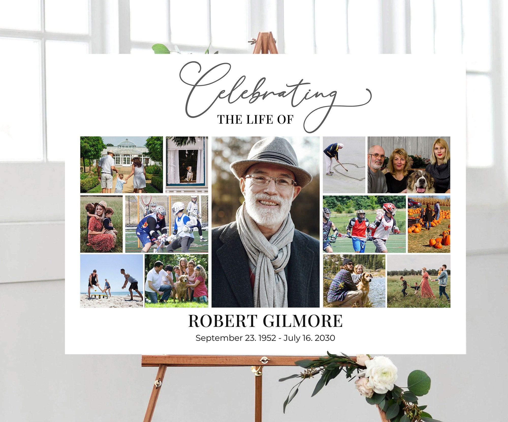 Funeral Welcome Sign Template, Memorial Service Sign, Funeral Memory ...