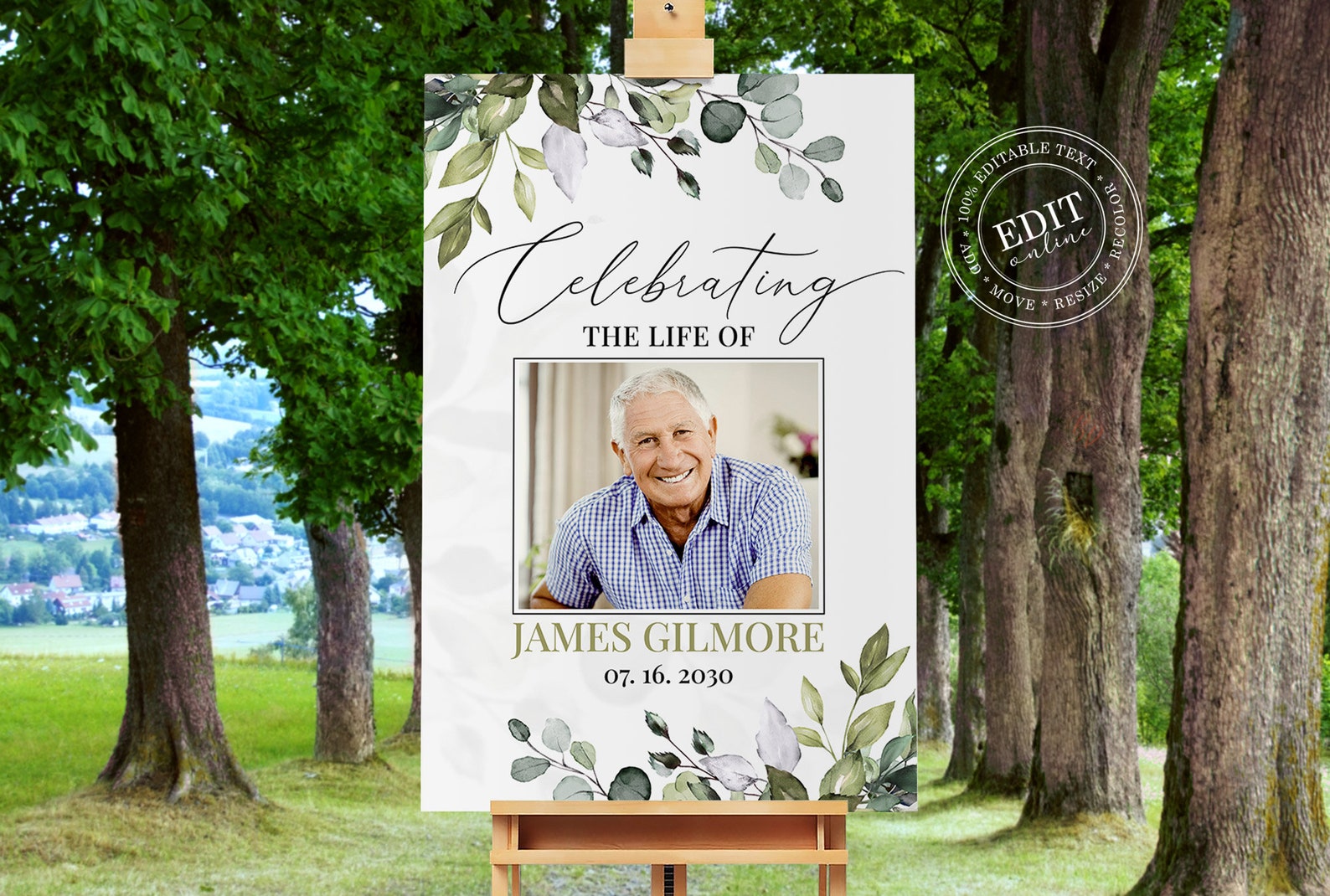 Editable Funeral Welcome Sign Template Celebration of Life - Etsy