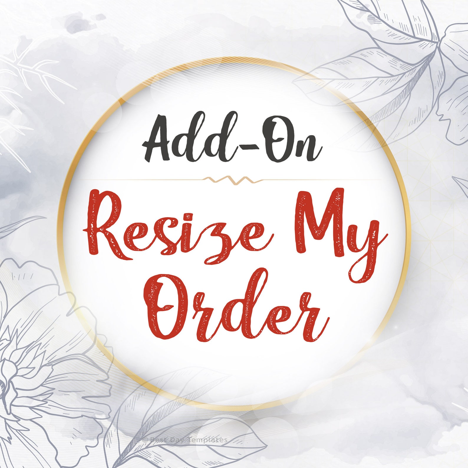 Resize My Order, Change the Size of a Shop Item, Resize My Tamplate ...