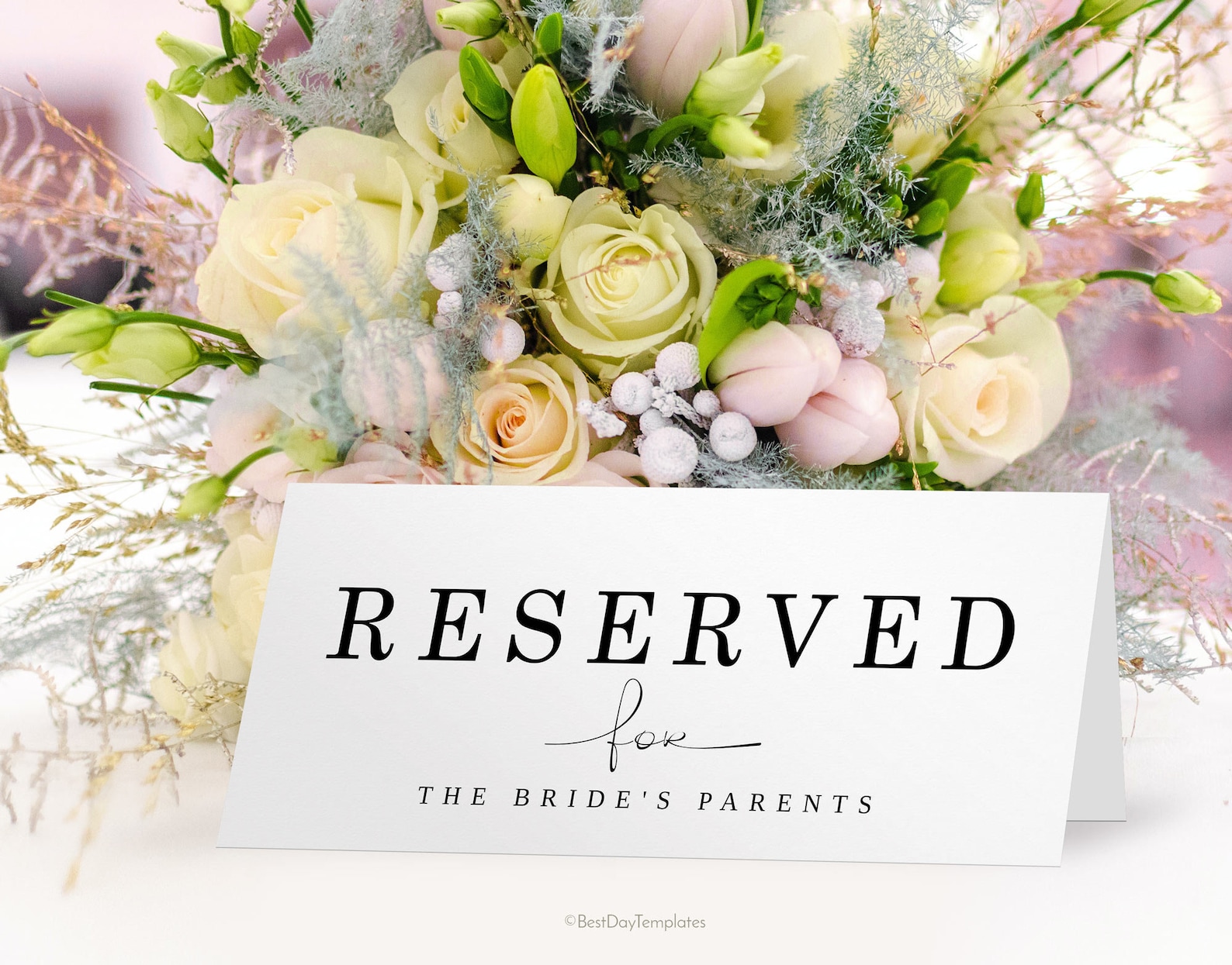Luxury Wedding Reserved Sign Template, Printable Wedding Reserved Sign ...