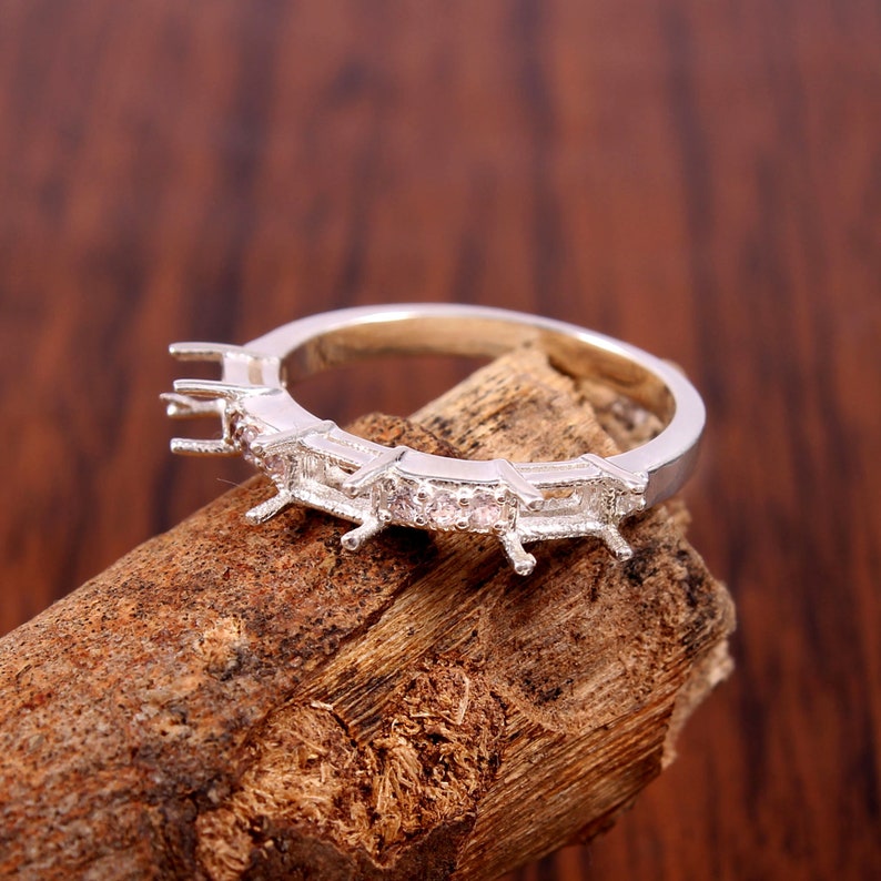 Semi Mount Ring Stone Setting Size 5X3 MM 3 Piece Beget Shape - Etsy