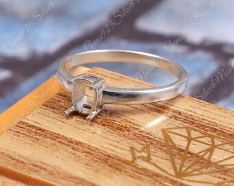 Semi Mount Ring 925 Sterling Silver Jewelry Stone Setting Size - Etsy