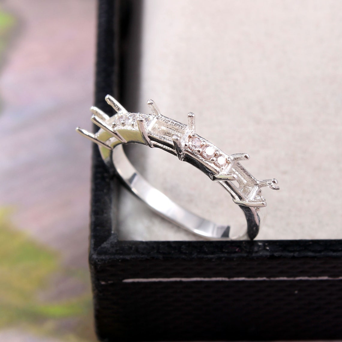 Semi Mount Ring Stone Setting Size 5X3 MM 3 Piece Beget Shape - Etsy