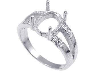 Semi Mount Ring 925 Sterling Silver Jewelry Stone Setting Size - Etsy
