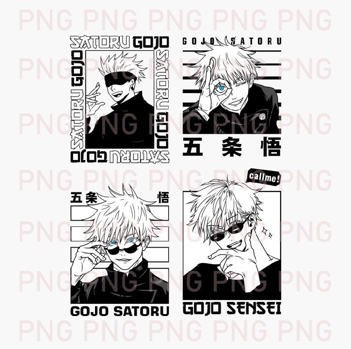 Anime Jujutsu Gojo Vector Files Anime Svg Files Anime Dtf - Etsy