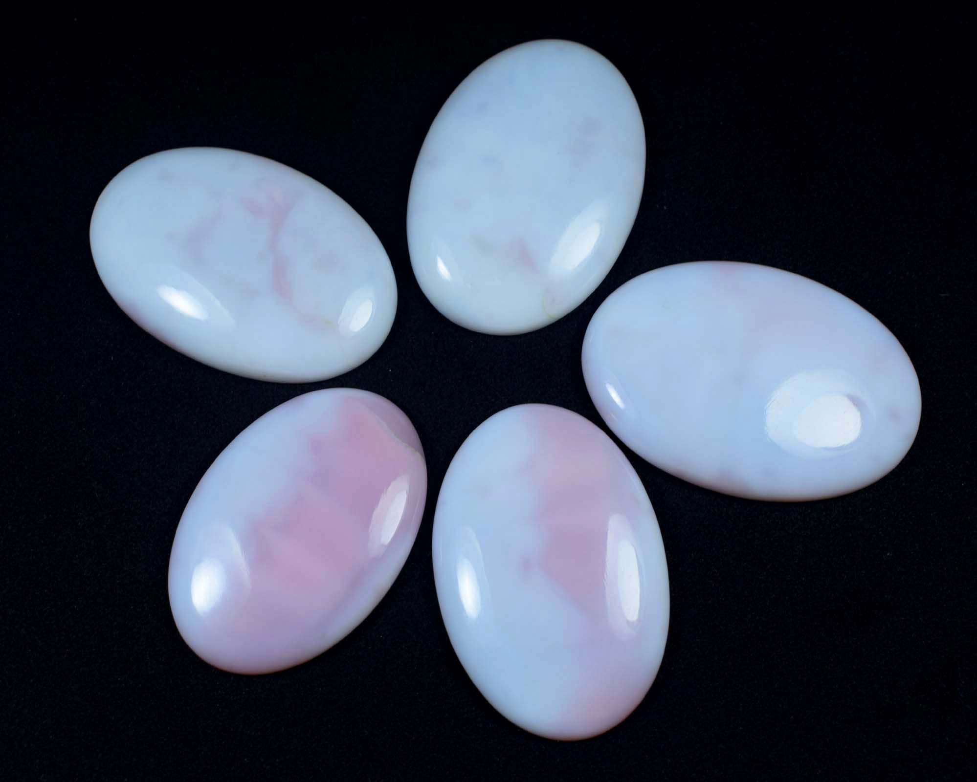 5Pcs Natural Pink Opal Cabochon Pink Opal Gemstone Pink Opal | Etsy