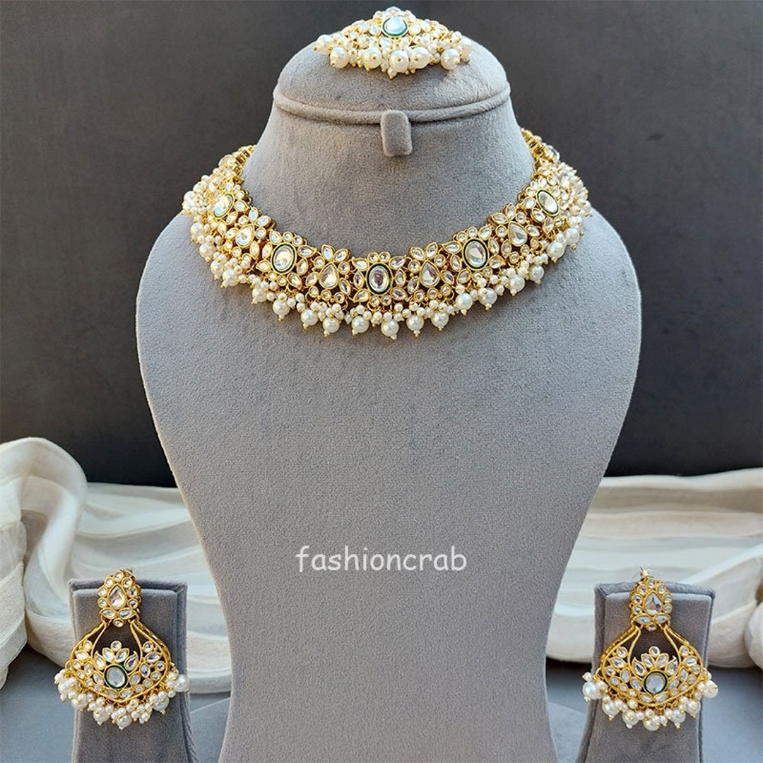 White Necklace/jewelry Set for Wedding/choker Necklace/traditional ...