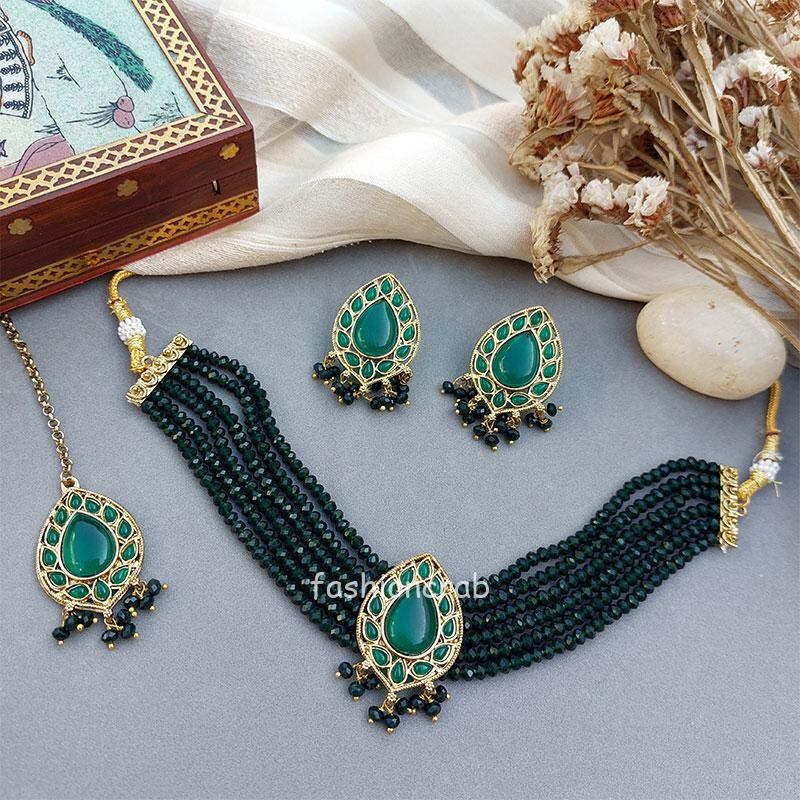 Green Necklace - Etsy