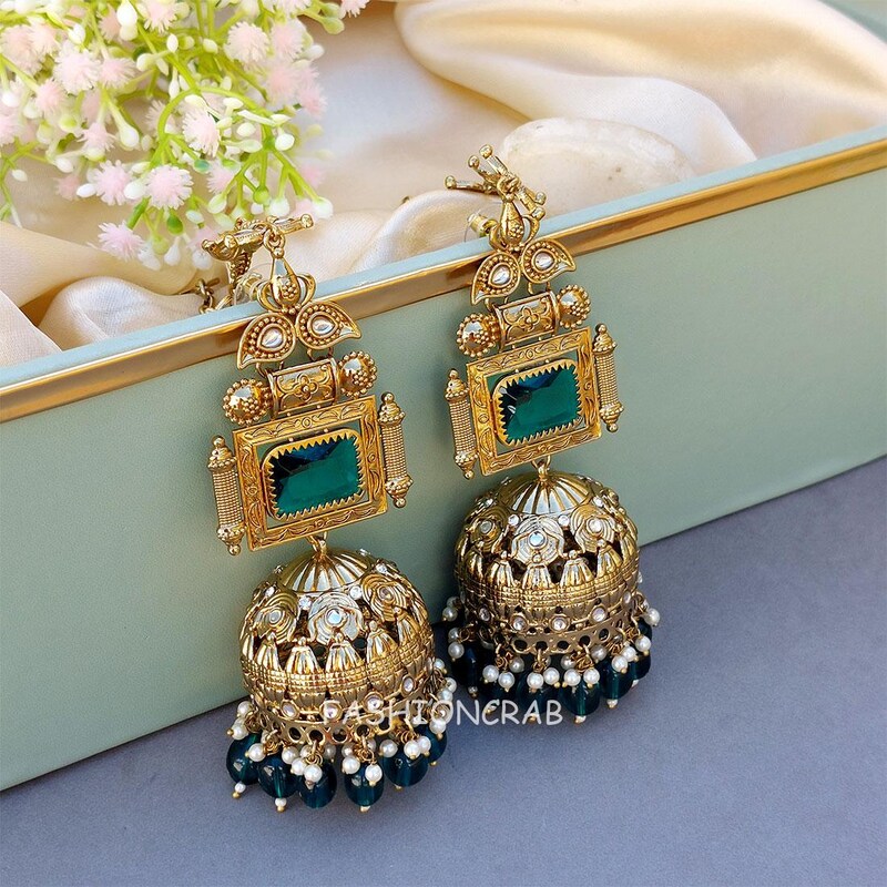 Pearl Jhumkas - Etsy