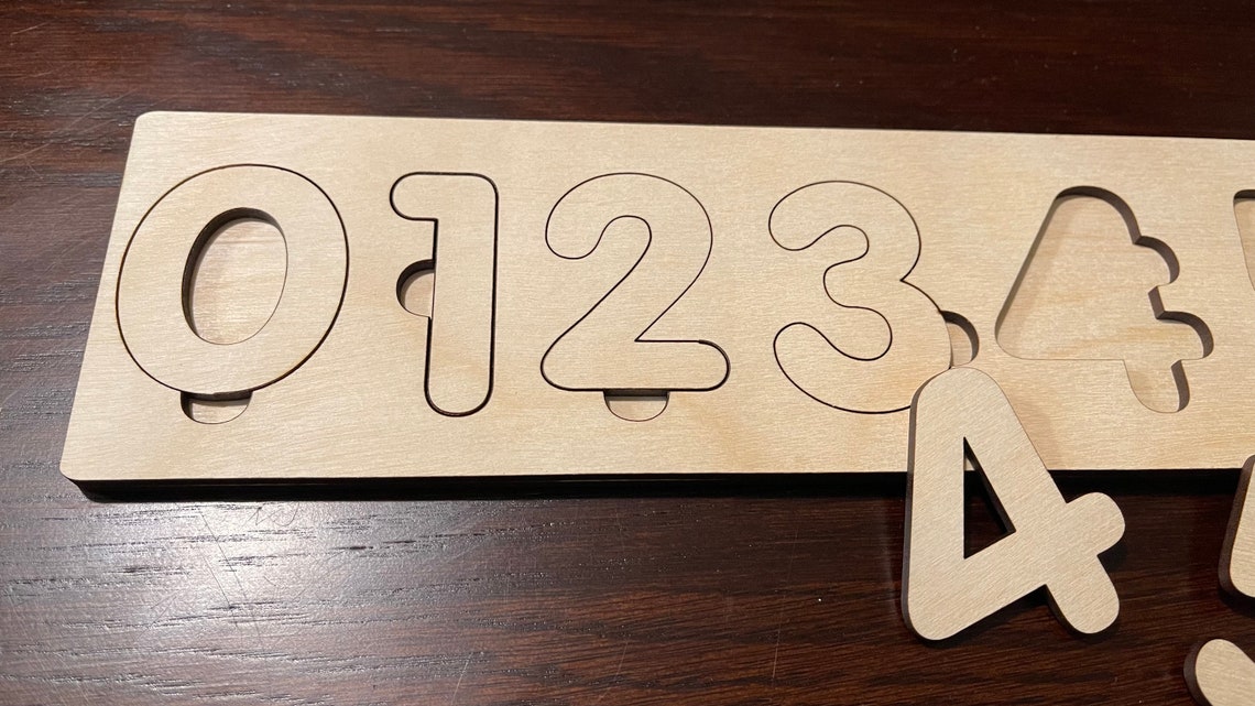 Number Puzzle SVG File- Perfect for Glowforge - SVG Digital Download - Etsy